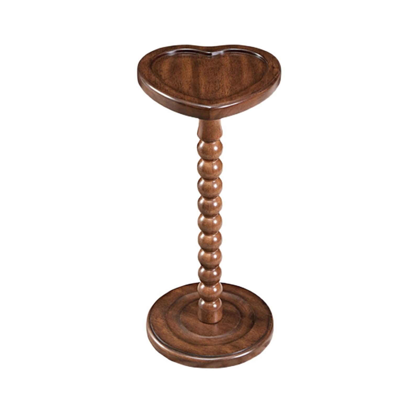 Mlaea Small Sofa Side Table,Wooden Coffee Table with Thick Base,Vintage Pedestal Table for Balcony Homestay Bar,Fashion Negotiation Table(Size:25 * 25 * 55CM,Color:A)
