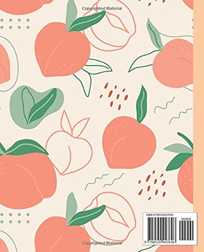 Cute Peach Composition Notebook: Wide Ruled Paper Notebook Journal