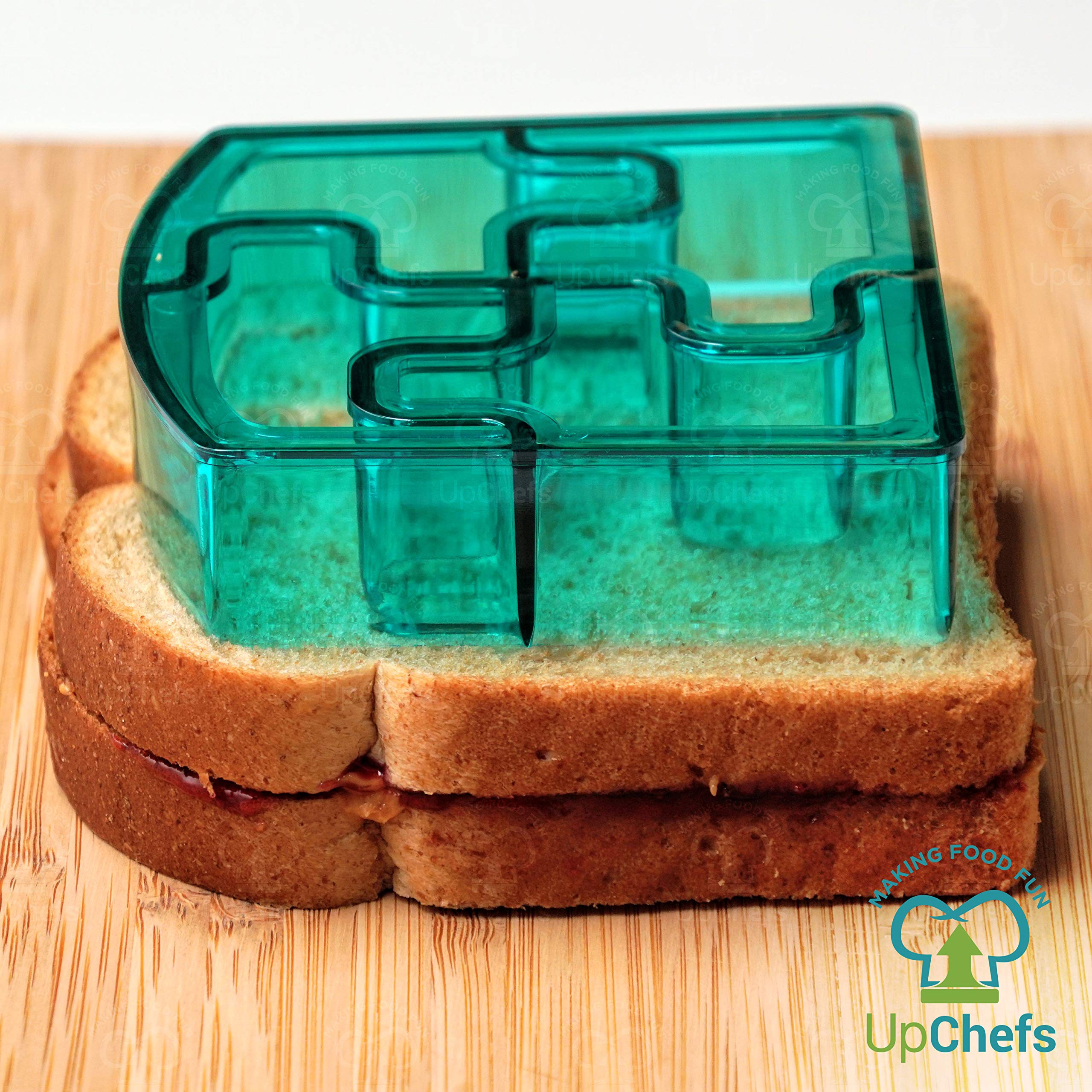 Complete Bento Lunch Box Supplies and Accessories For Kids - Sandwich Cutter and Bread Crust Remover - Mini Vegetable Fruit cookie cutters - Silicone Cup Dividers - Food Picks and FREE Lunch Notes