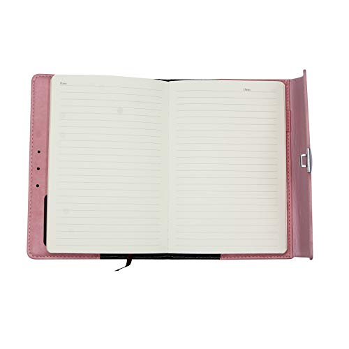A5 PU Leather Cover Notebook with Combination Lock Diary Journal Travel Solid Color Digital Password Writing Book Notepad, 240 Pages,Lined Paper