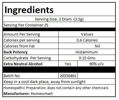 homeomart.com Histaminum Homeopathy Pellets (Pills) in 200C Potency, Pack of 3