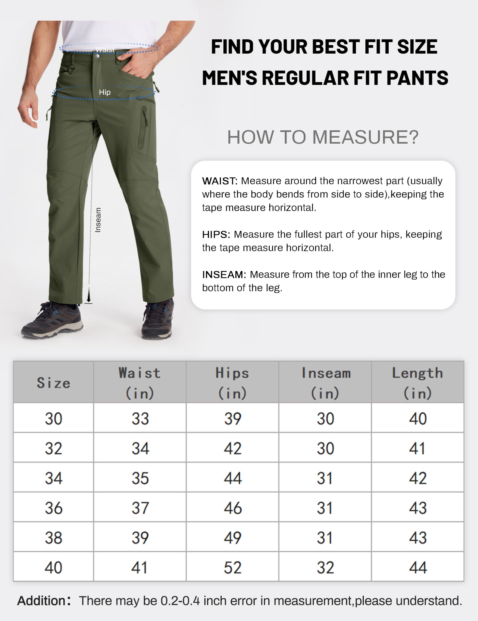 MAGCOMSEN Work Pants - Men's Tactical, Hiking, Quick Dry Military Cargo Pants - High Waisted, Army Green