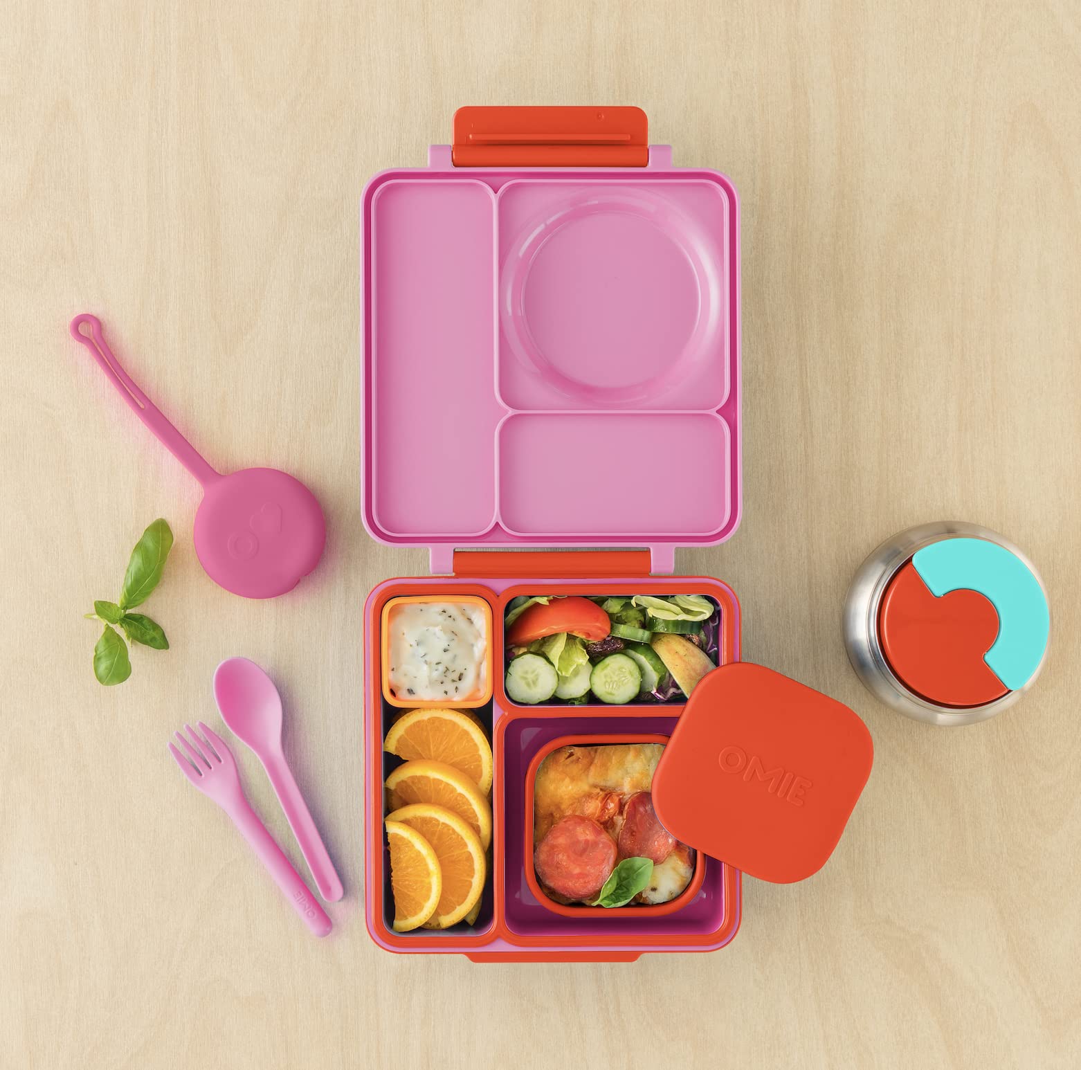 Omie OmieBox Silicone Leakproof Snack Containers To Go, Food Storage Containers with Lid, School Lunch Bento Container - BPA Free, Airtight, Dishwasher and Freezer Safe, Oven Safe - 9.4 ounces