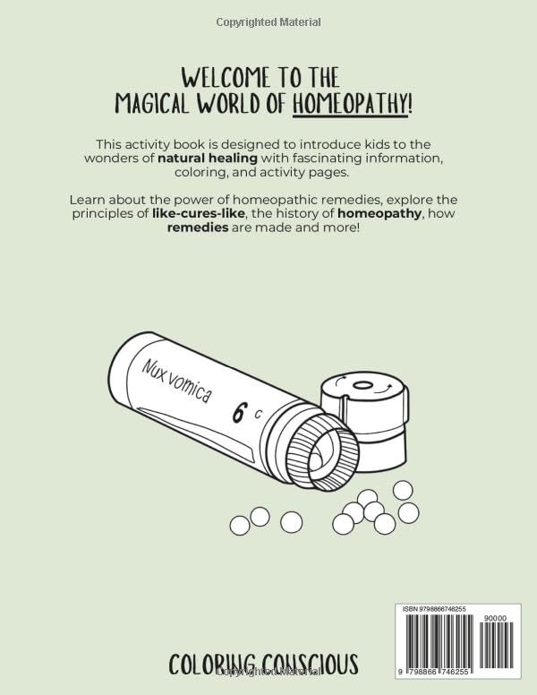 Like Cures Like: Homeopathy Activity Book for Kids | Teach Kids Homeopathy | Homeopathy Book