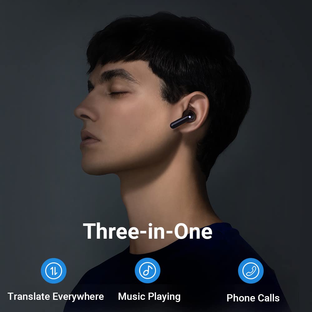 Timekettle M3 Language Translator Earbuds, Two-Way Translator Device with APP for 40 Languages and 13 Offline Translation Packs, Fast Reaction with Revolutionary Al Semantic Tech, Offline Version