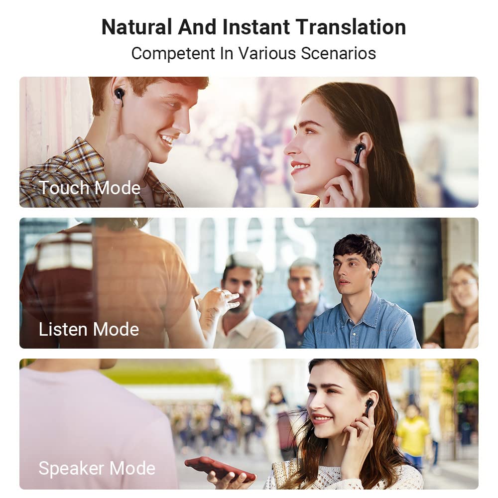 Timekettle M3 Language Translator Earbuds, Two-Way Translator Device with APP for 40 Languages and 13 Offline Translation Packs, Fast Reaction with Revolutionary Al Semantic Tech, Offline Version