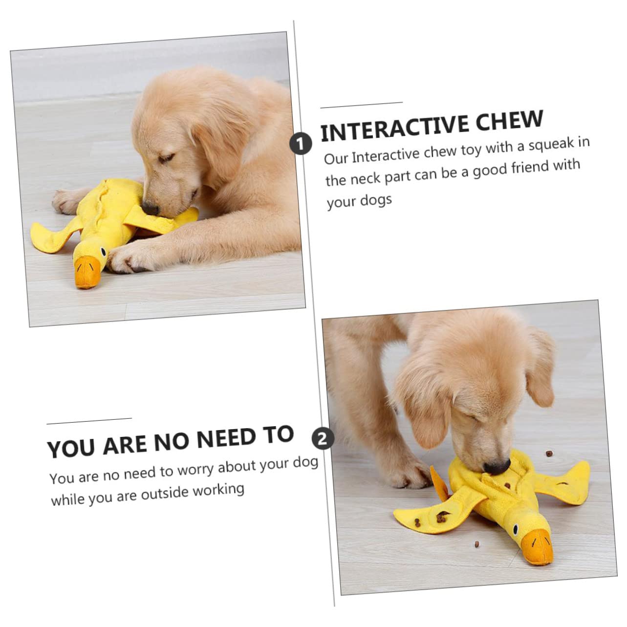 BCOATH Multifunctional Dog Chew Toy Squeaky Pet Molar Toy Interactive Plush Puppy Doll Stuffed Animal for Aggressive Chewers and Teething Puppies