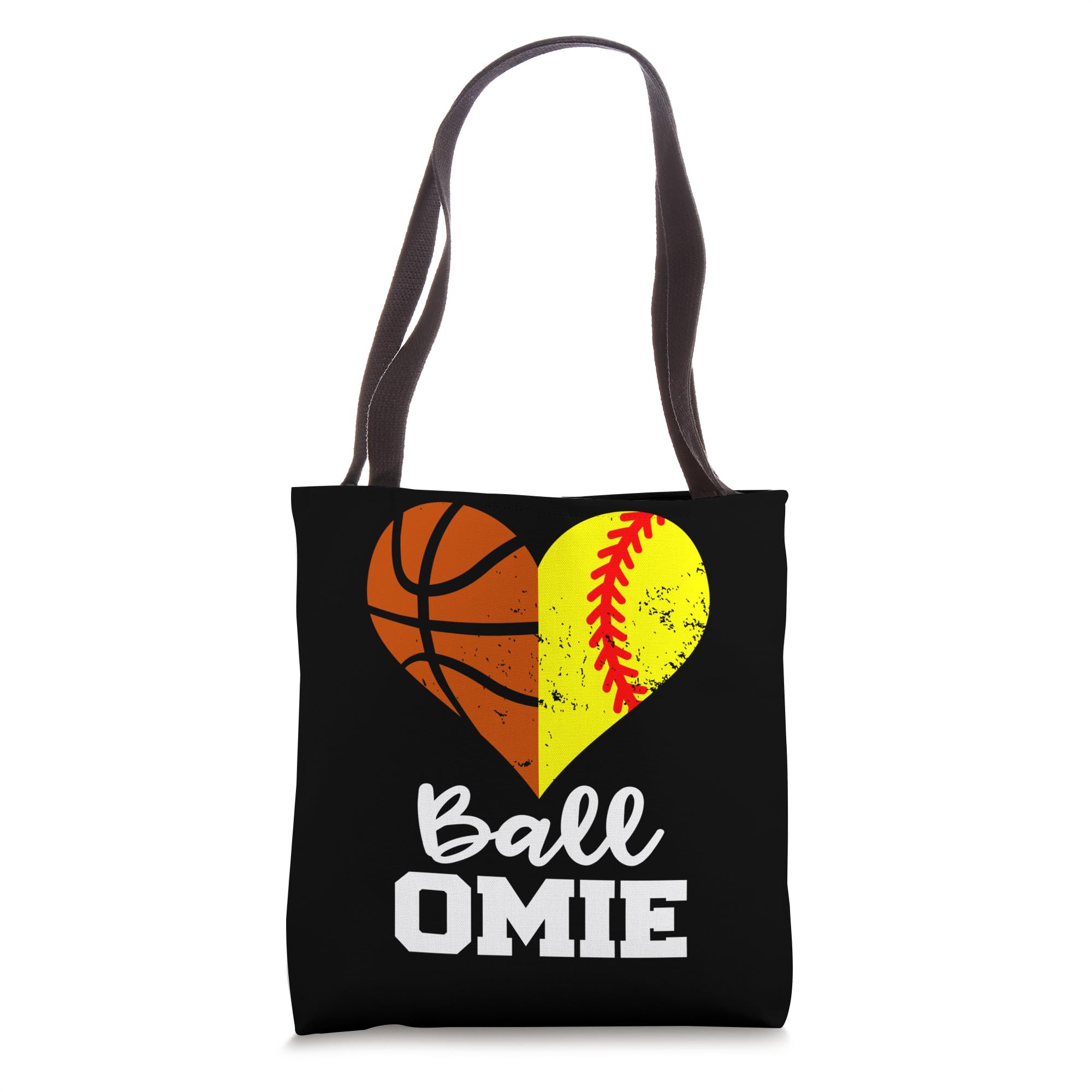 Ball Omie Heart Funny Softball Basketball Omie Tote Bag