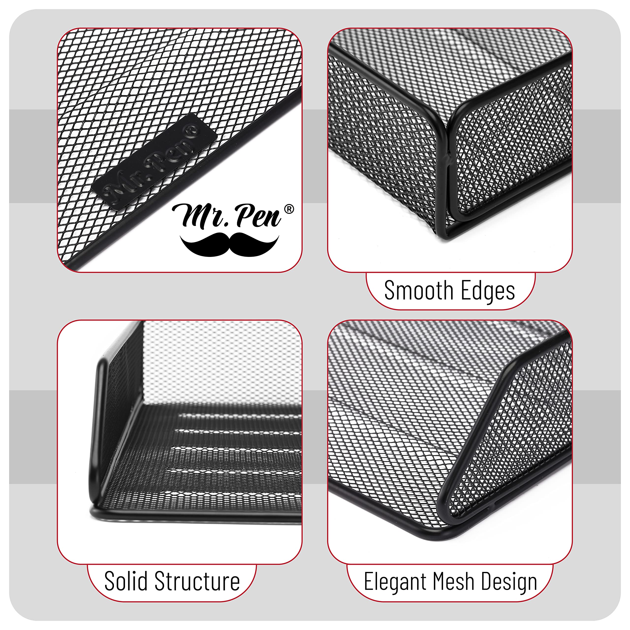 Mr. Pen Mesh Desk Organizer - Single Tray with Letter Tray, File Holder for Desk Paper Management