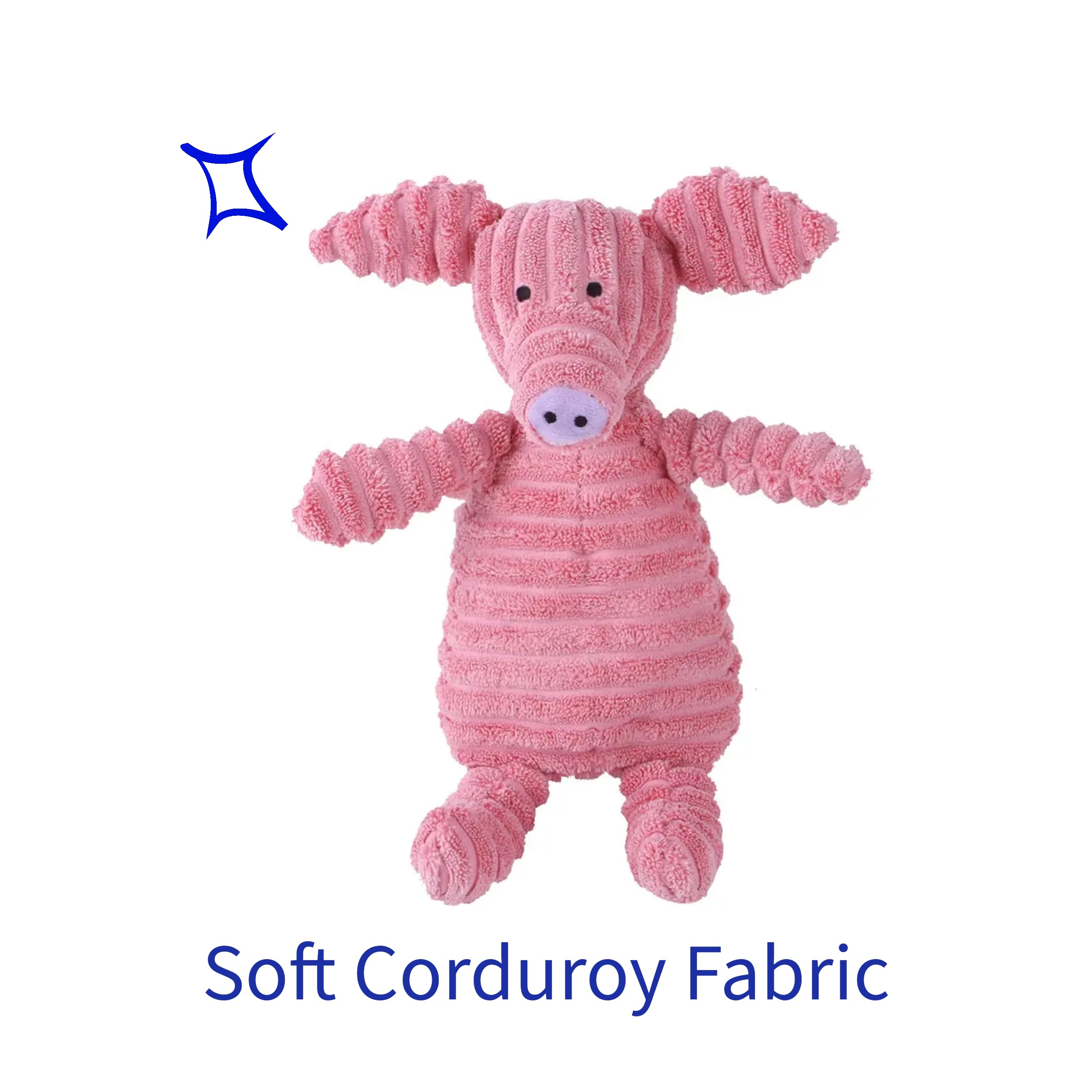 Adorable Plush and Squeaky Dog Chew Toys (3-Pack, Duck, Lamb, and Pig) - by Imbo Pets
