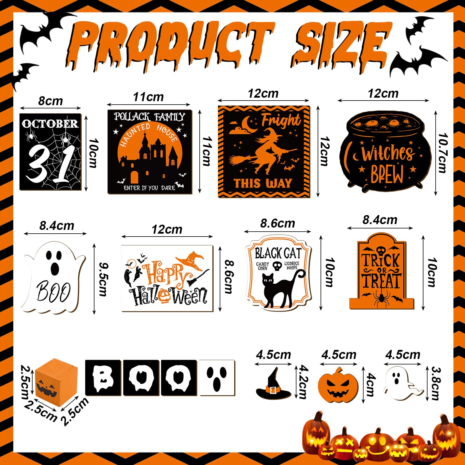 19 Pcs Halloween Tiered Tray Decorations Set Halloween Farmhouse Tray Decoration Boo Happy Halloween Wooden Signs Rustic Tiered Tray Decor Items for Home Table Kitchen Party