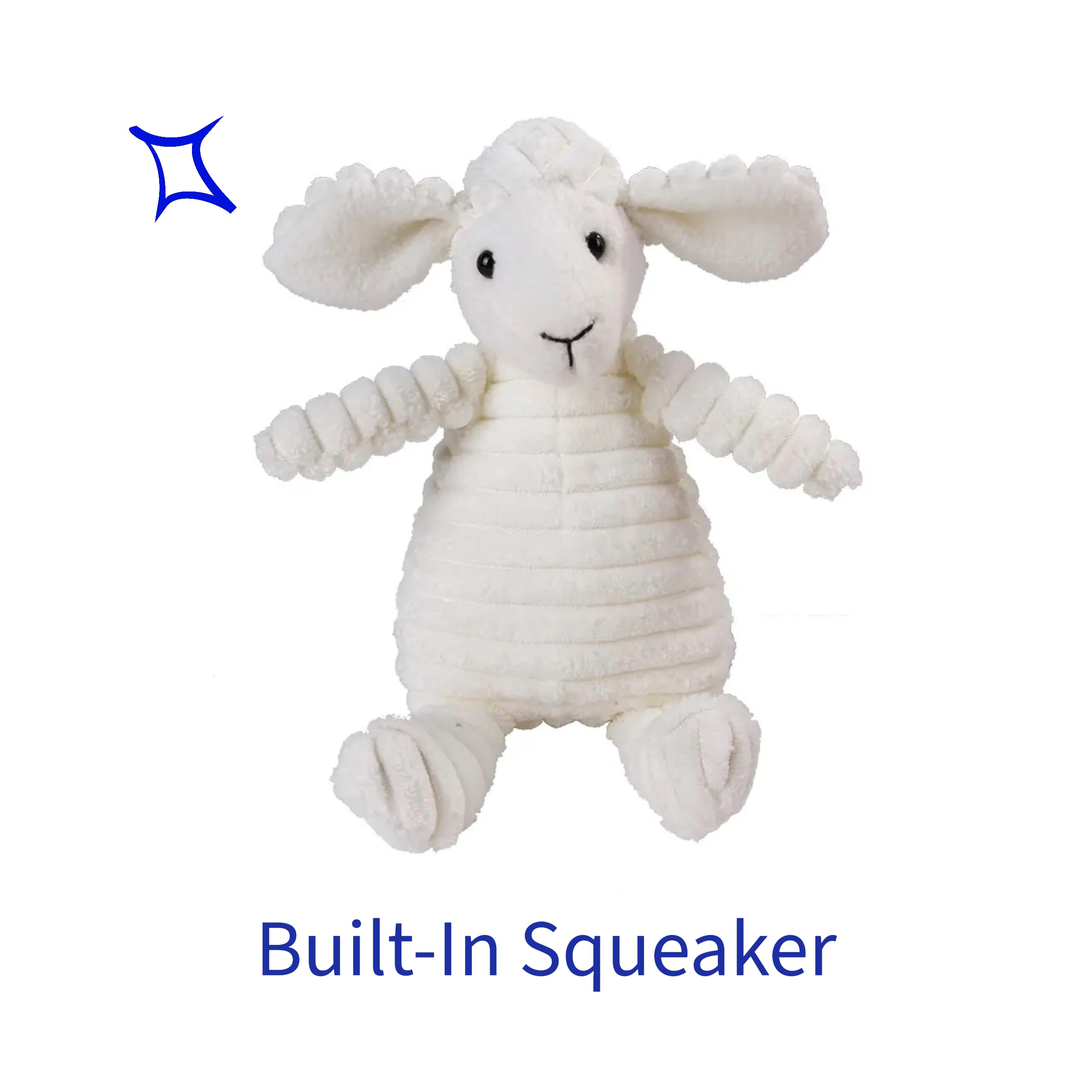 Adorable Plush and Squeaky Dog Chew Toys (3-Pack, Duck, Lamb, and Pig) - by Imbo Pets