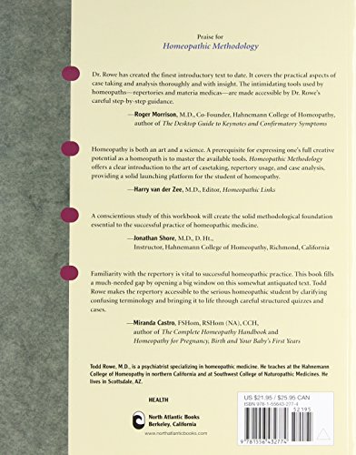 Homeopathic Methodology: Repertory, Case Taking, and Case Analysis