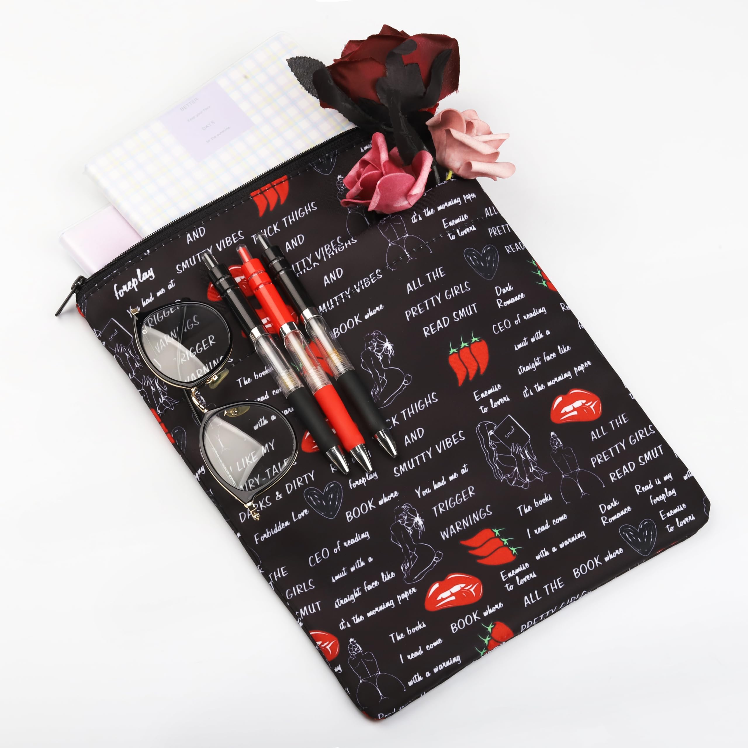 Smut Slut Book Sleeve Smut Reader Gift Smut Lover Gift Spicy Reader Gift (C-E-O Black BS)