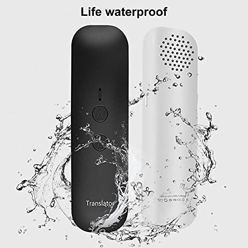 WDSD C-1 5.0 Rechargeable Fast Connection Mini Portable Voice Multi-Language Smart Translator for Overseas Business Meeting (Color : White-Dinosaur Doodle4)