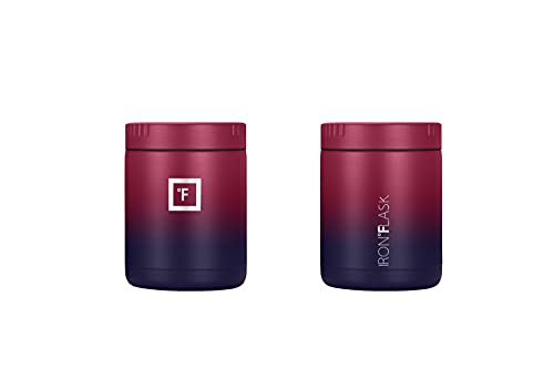 IRON °FLASK Thermos for Hot Food & Soup - 16 Oz Insulated Food Jar with Foldable Spoon - Leak Proof, Stainless Steel, Storage, Canteen, Double Walled - 16 Oz - Dark Rainbow