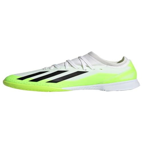 adidas Soccer X Crazyfast.3 Indoor (Little Kid/Big Kid) Footwear White/Core Black/Lucid Lemon 13.5 Little Kid M