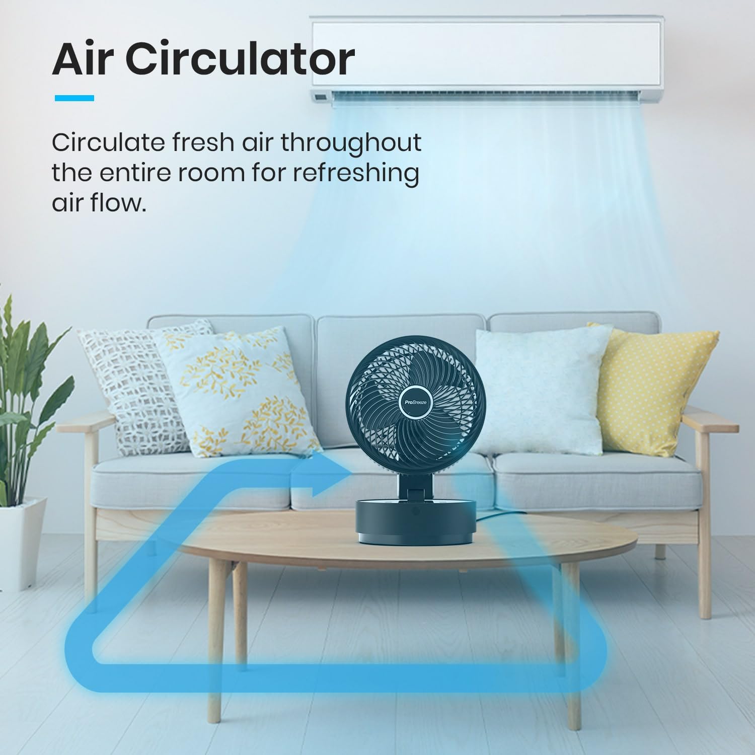 Pro Breeze Personal Table Fan with Remote Control, Fan 8” Desk Fan Powerful Turbo Fan, Whisper Quiet Fan Motor, 24 Speeds, 4 Modes & 12 Hour Timer, Table Fan for Bedroom, Tabletop Fan Air Circulator