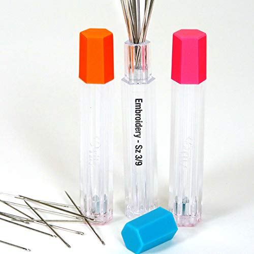 Dritz 812 Needle Storage Tubes (3-Count),Clear