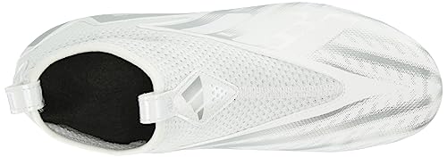 adidas Freak Spark 23 Football Shoe, White/White/Silver Metallic, 2.5 US Unisex Little Kid