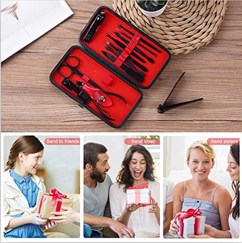 AKEROU Manicure Set Manicure & Pedicure Kits-Professional and Luxury 8 In 1 Nail Clippers Pedicure and Grooming Kit for mens (8PCS)