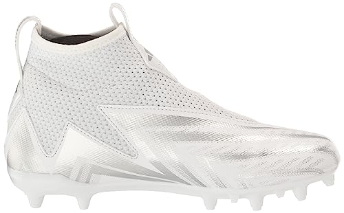 adidas Freak Spark 23 Football Shoe, White/White/Silver Metallic, 2.5 US Unisex Little Kid