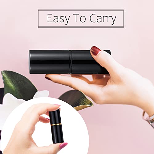 2 Piece Retractable Kabuki Brush Angled Foundation Makeup Brushes Portable Travel Flat Top Bronzer Blush Brush with Cover for Blush Bronzer, Buffing Loose Powder Cream or Liquid Cosmetics