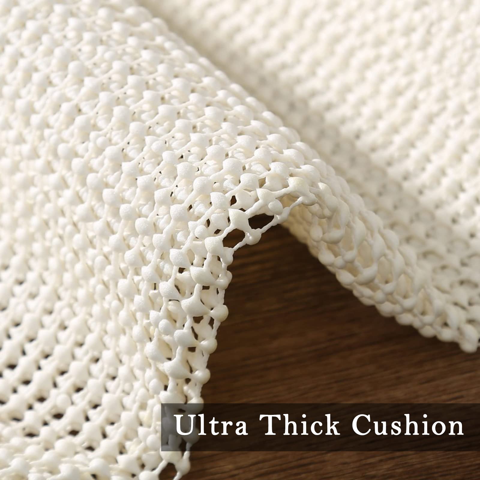 Rose Home Fashion RHF Non-Slip Area Rug Pad Round 4' - Protect Floors While Securing Rug and Making Vacuuming Easier Round 4'