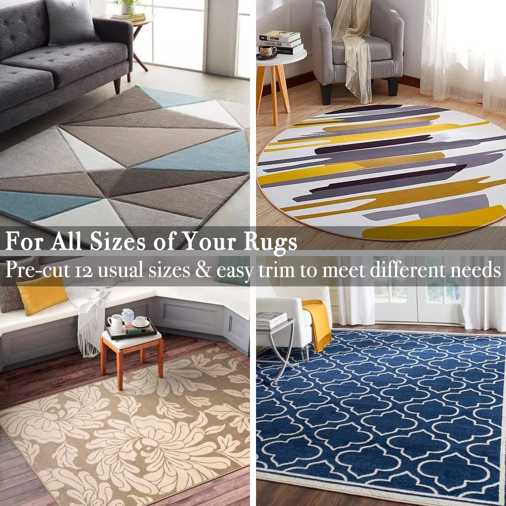 Rose Home Fashion RHF Non-Slip Area Rug Pad Round 4' - Protect Floors While Securing Rug and Making Vacuuming Easier Round 4'