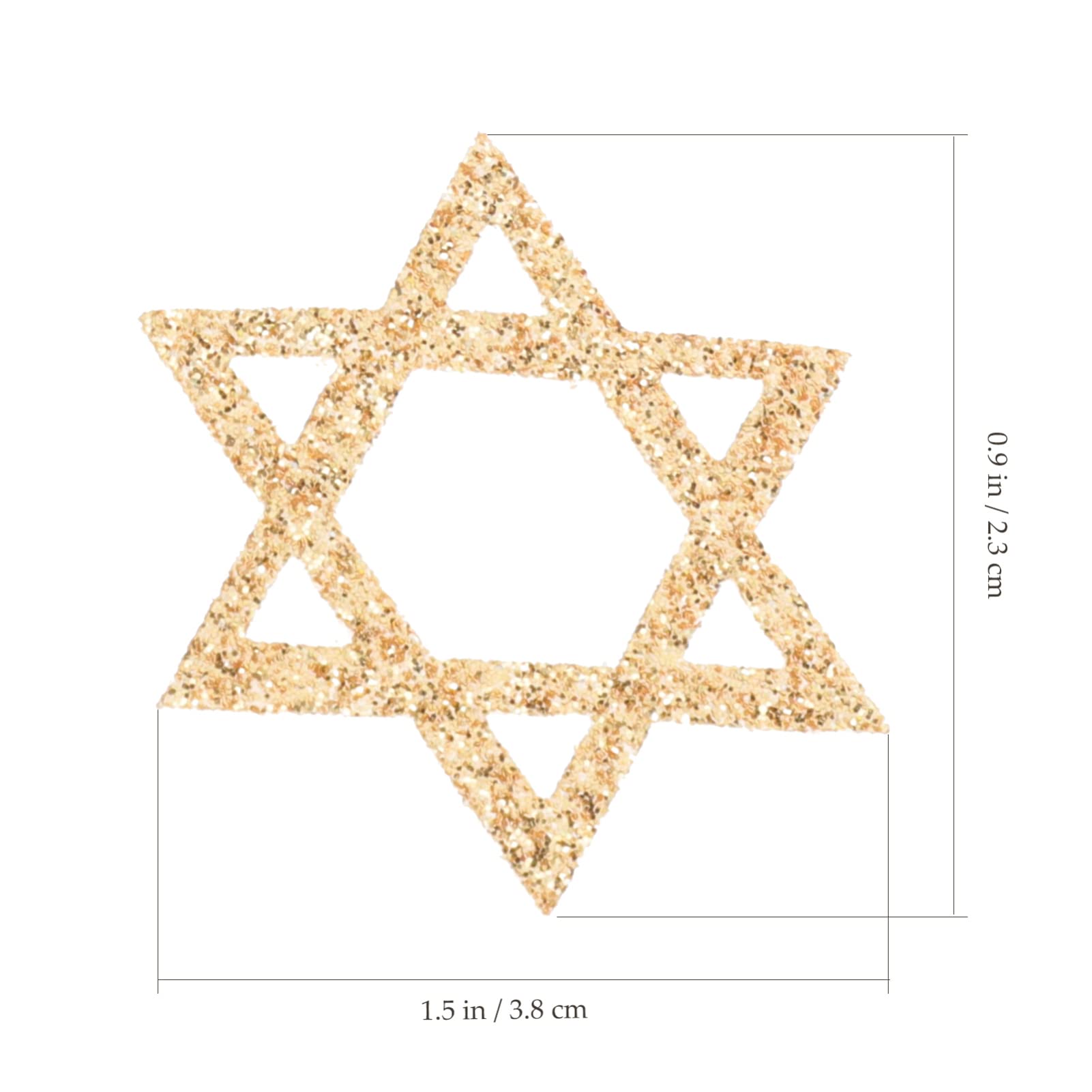 Didiseaon Hanukkah Glitter Confetti 50pcs Gold Silver Blue Star of David Table Scatter Star Shape Jewish New Year Confetti Hanukkah Party Table Centerpiece