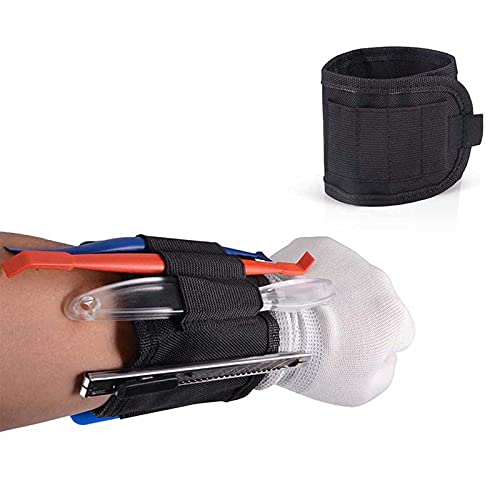 Magnetic Arm Wristband Tool, Holding Screws Nails Drill Bits and Small Tools With Strong Magnets, Magnetic Tool Holder Strip, Handy Tool Belt Gifts for Dad Husband Boyfriend Men Women