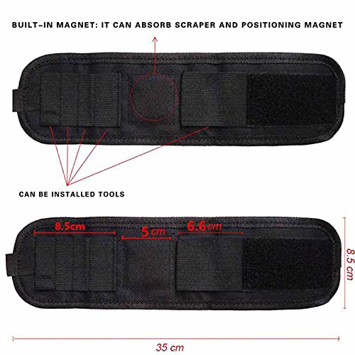 Magnetic Arm Wristband Tool, Holding Screws Nails Drill Bits and Small Tools With Strong Magnets, Magnetic Tool Holder Strip, Handy Tool Belt Gifts for Dad Husband Boyfriend Men Women