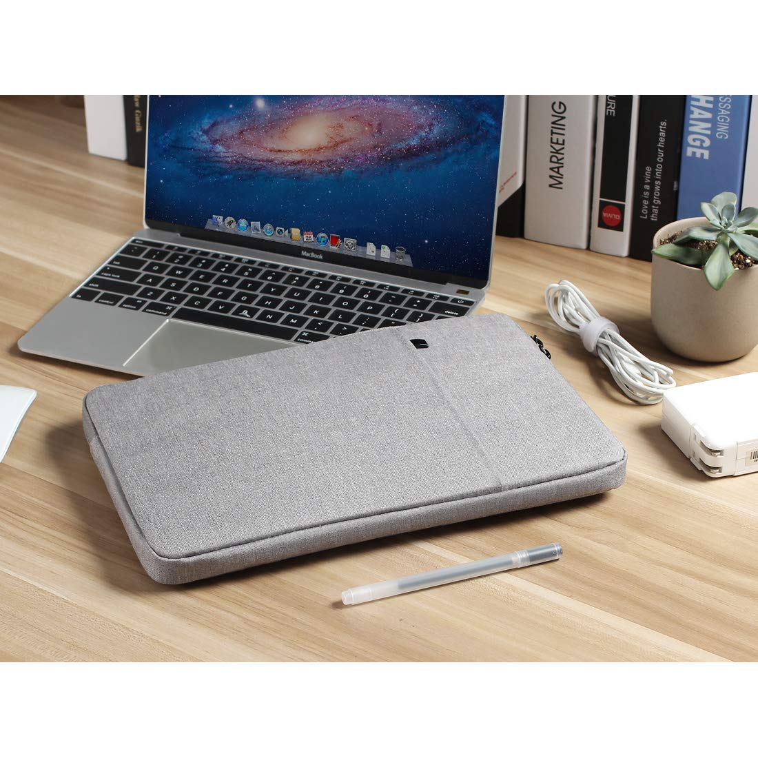 NIDOO 12" 13 inch Laptop Sleeve Case for 12.9" iPad Pro M1 M2 / 13" 13.6" MacBook Air/Surface Pro 7 8 9 X / 11.5" Lenovo Tab P11 Pro Tablet/ThinkPad Z13 / 13.4" Dell XPS 13 Plus/Galaxy Grey
