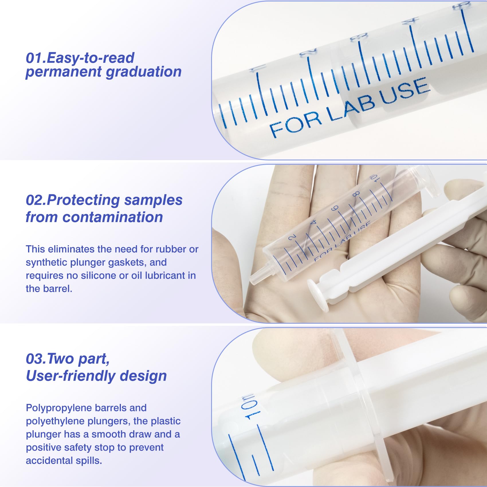 12 Pack 5 ml Syringe, luer slip syringe, without needle for Liquid refilling, DIY Crafts, Scientific Labs by Labfil