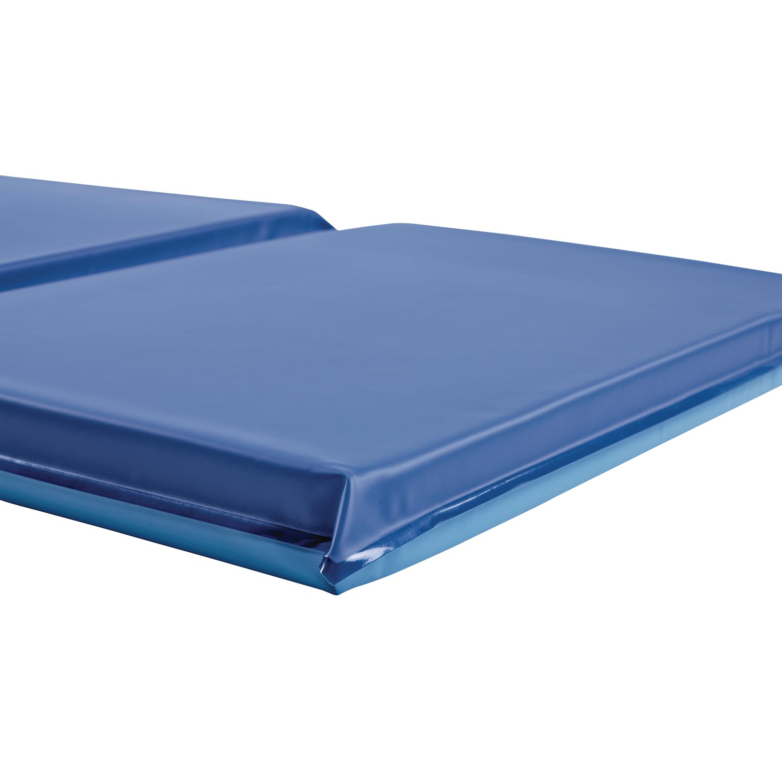 2 Inch Two-Tone Blue Germ-Free Rest Mat by MyPerfectClassroom, Tri-Fold Mat for Comfortable and Safe Nap Time in Daycares, Preschools and Playrooms