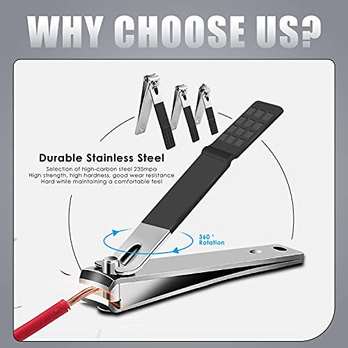 WOAMA Manicure Set - 10 in 1 Pedicure Kit Nail Clippers with Black Bag Manicure Kit Nail Kit Manicure Tools For Women Men