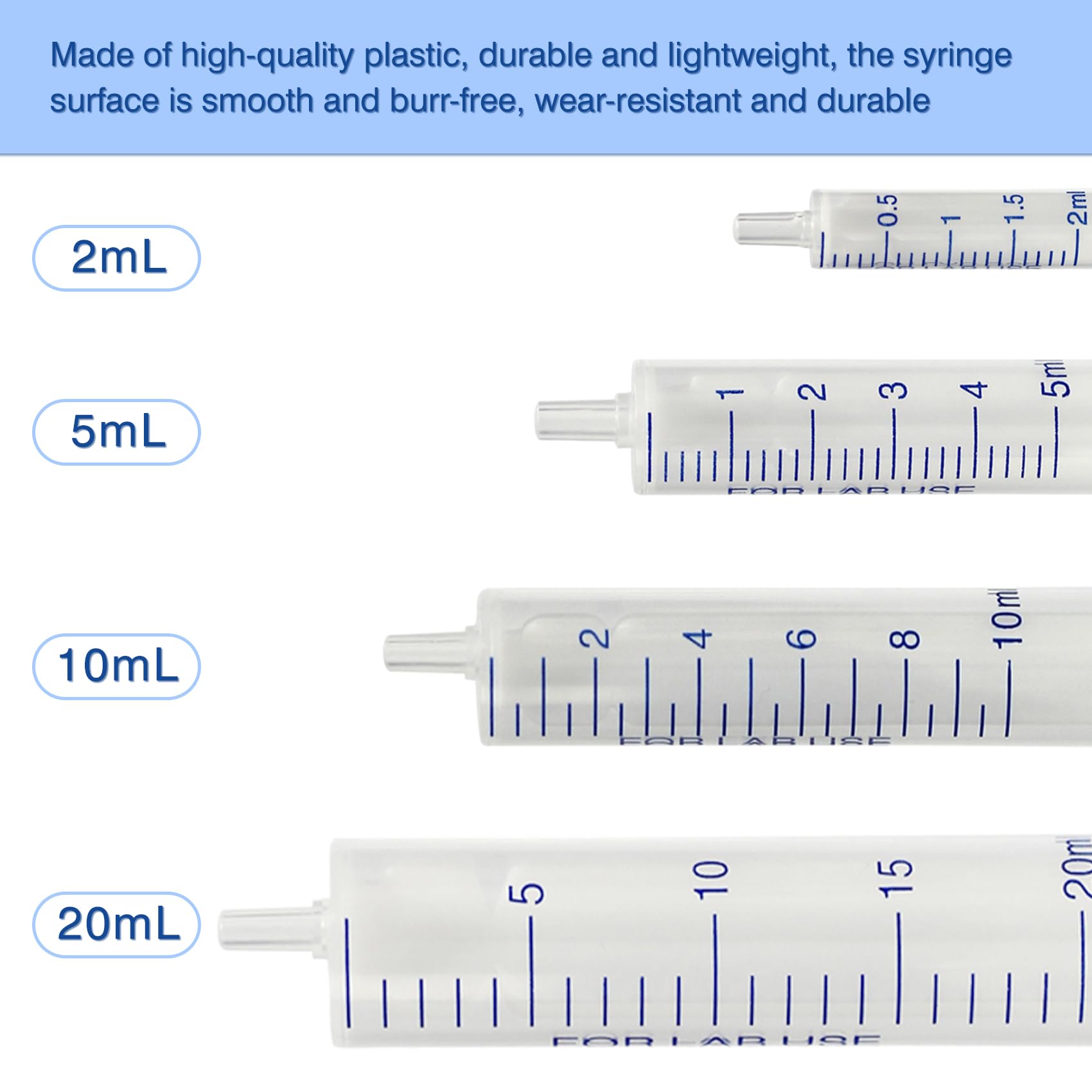 12 Pack 5 ml Syringe, luer slip syringe, without needle for Liquid refilling, DIY Crafts, Scientific Labs by Labfil