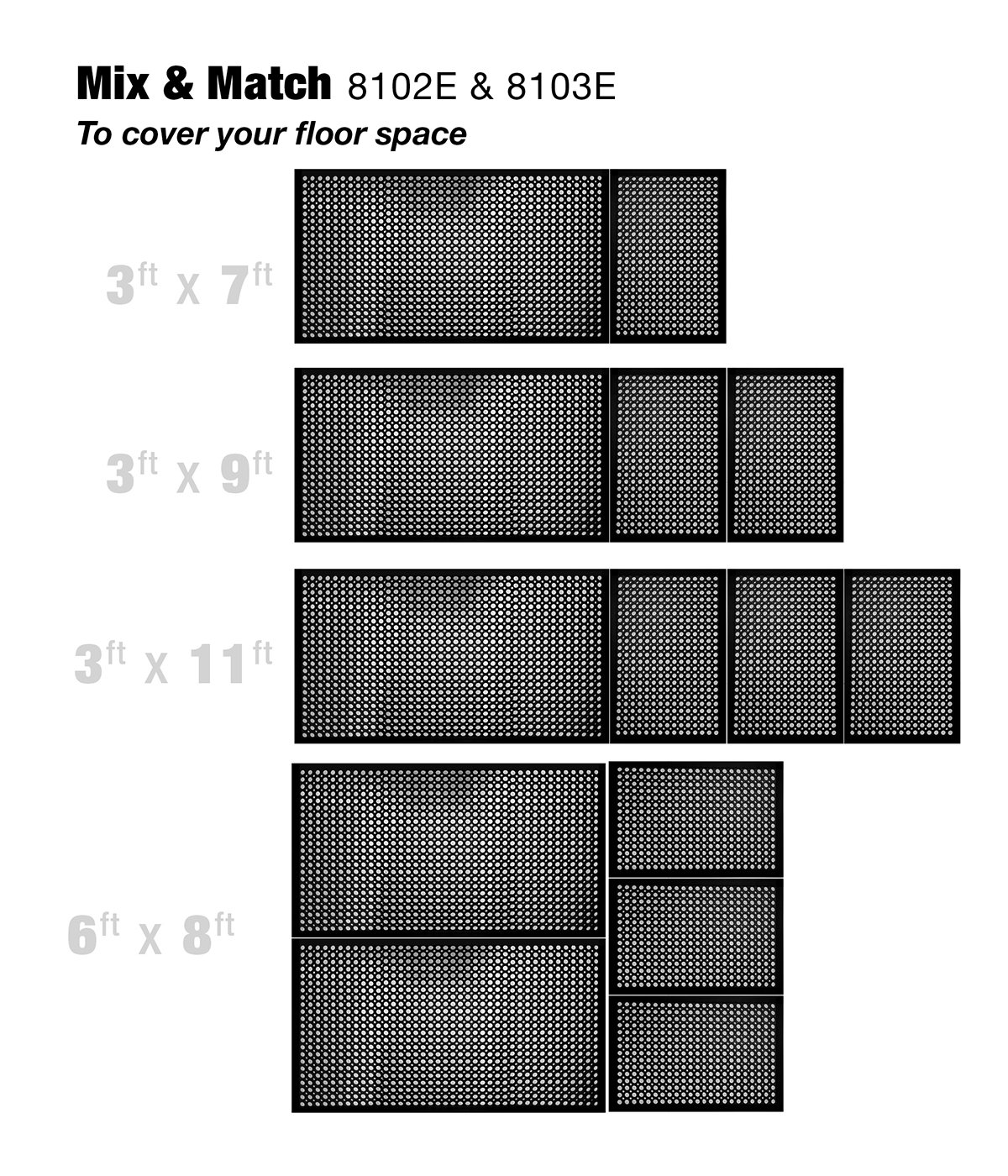 Shepherd Hardware 8102E Indoor/Outdoor Recycled, 24 x 36 x 1/2 Inches, Black Rubber Mat, 2' x 3' x 1/2"