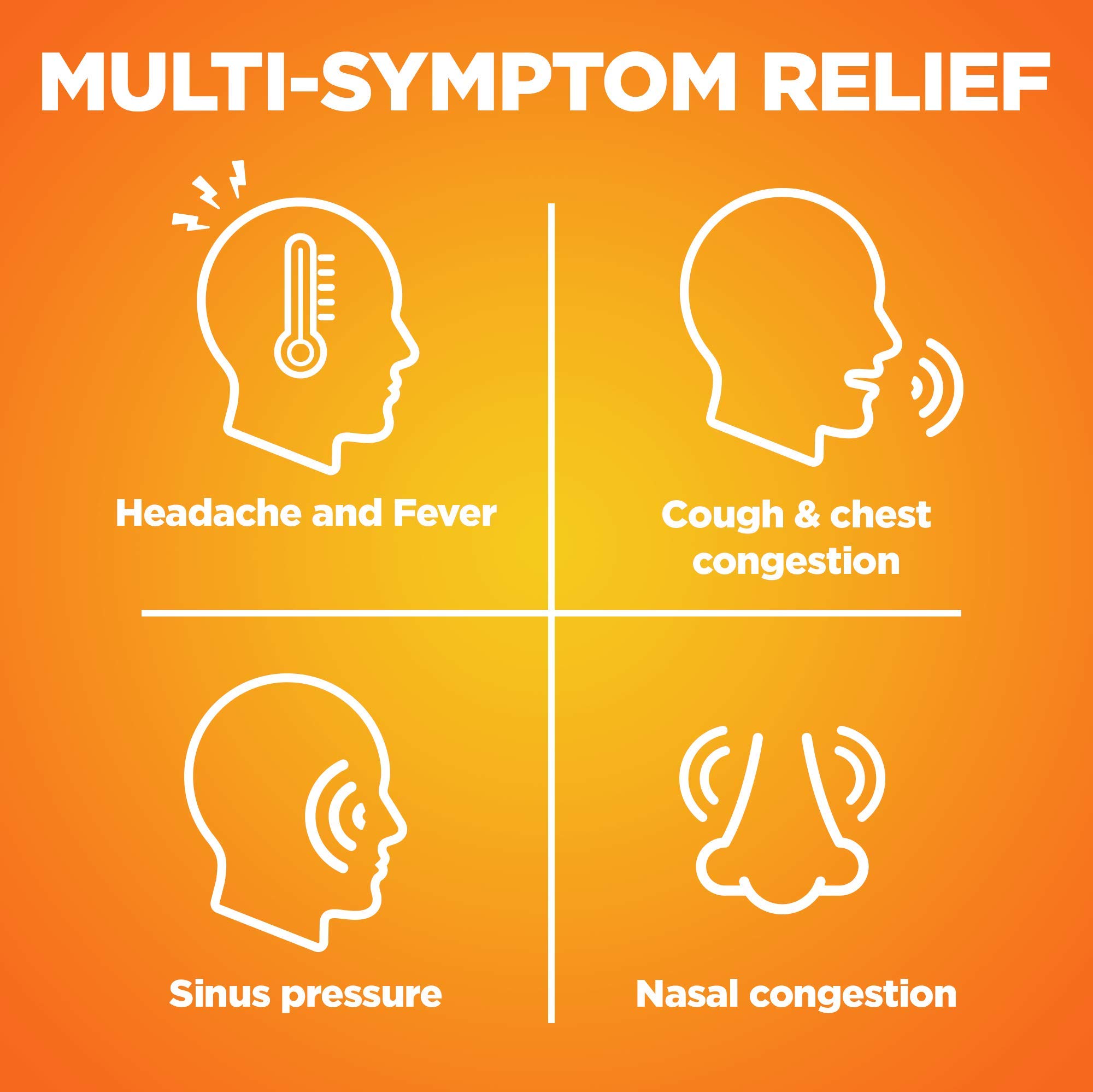 Amazon Basic Care Daytime Severe Cold & Flu Relief Caplets, Cold Medication for Severe Cold and Flu Symptoms Like Headache, Fever, Coughing, Chest & Nasal Congestion, Vapor Ice, 24 Count