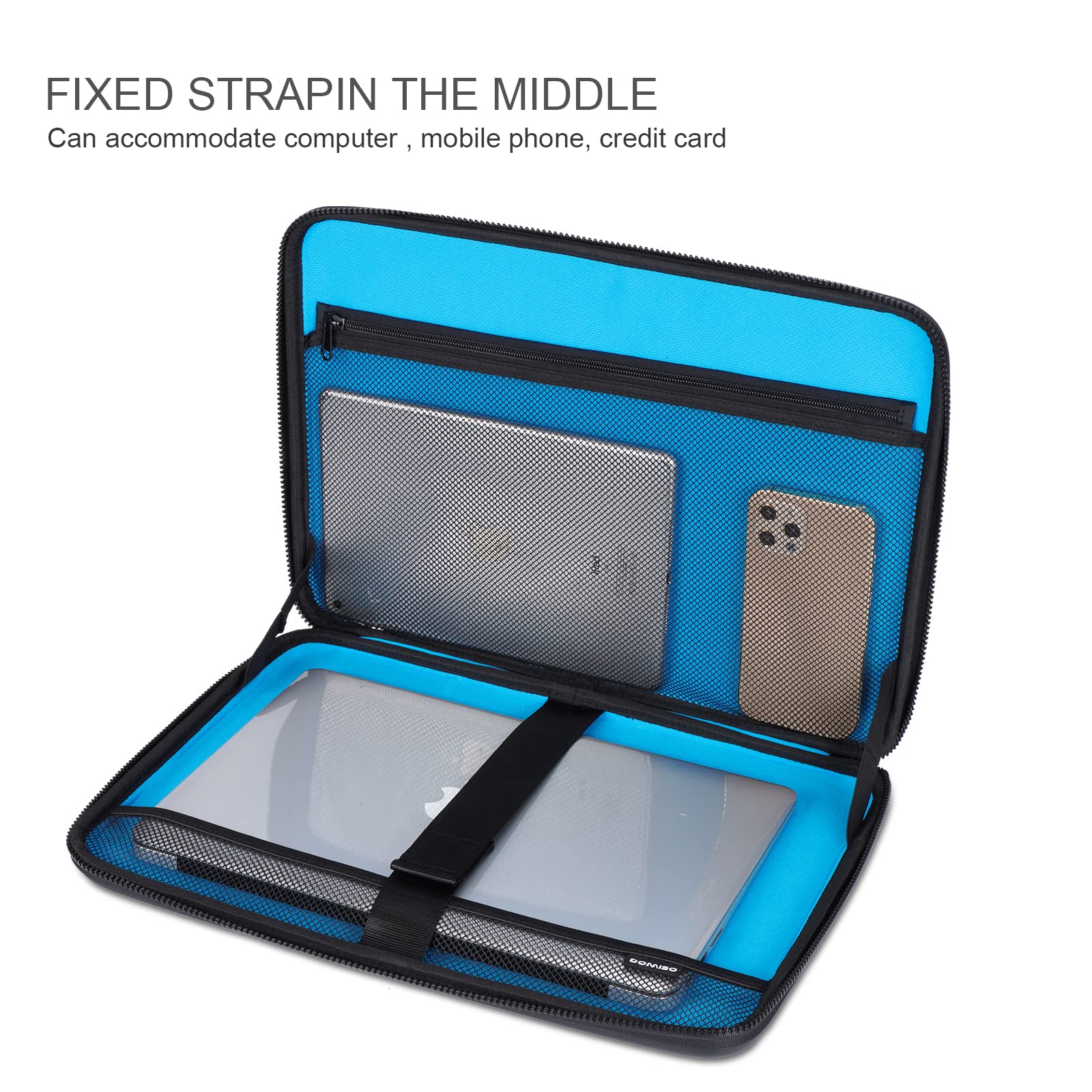 DOMISO 14 inch Laptop Sleeve Shoulder Bag Shockproof Waterproof Computer Bag EVA Protective Carrying Case Handbag for 14" ThinkPad E480/Yoga 920/13.5" Microsoft Surface Book/HP Pavilion 14 Stream 14