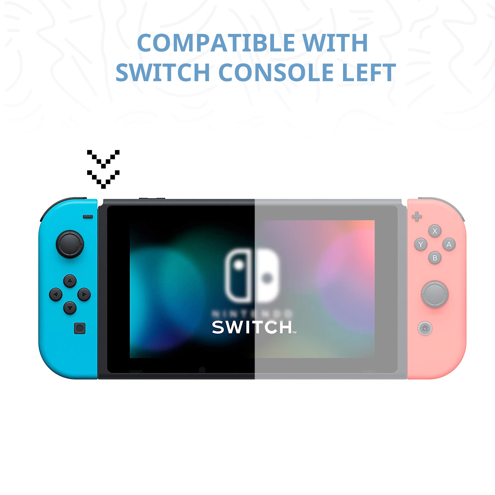 Replacement Left Slider Rail with Flex Cable for Nintendo Switch Console, Joy-Con Ribbon Cable Repair Kit