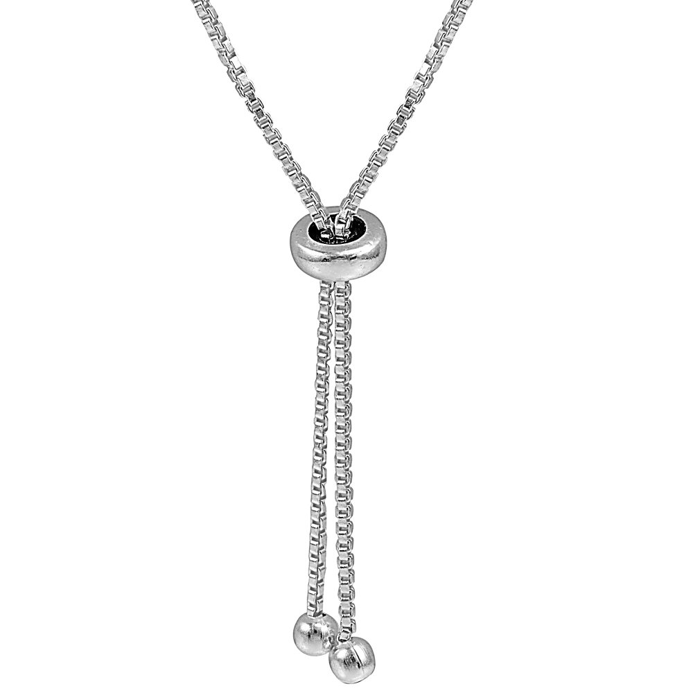 B. BRILLIANT Sterling Silver Letter Alphabet Name Personalized 925 Silver Adjustable C Initial Bracelet