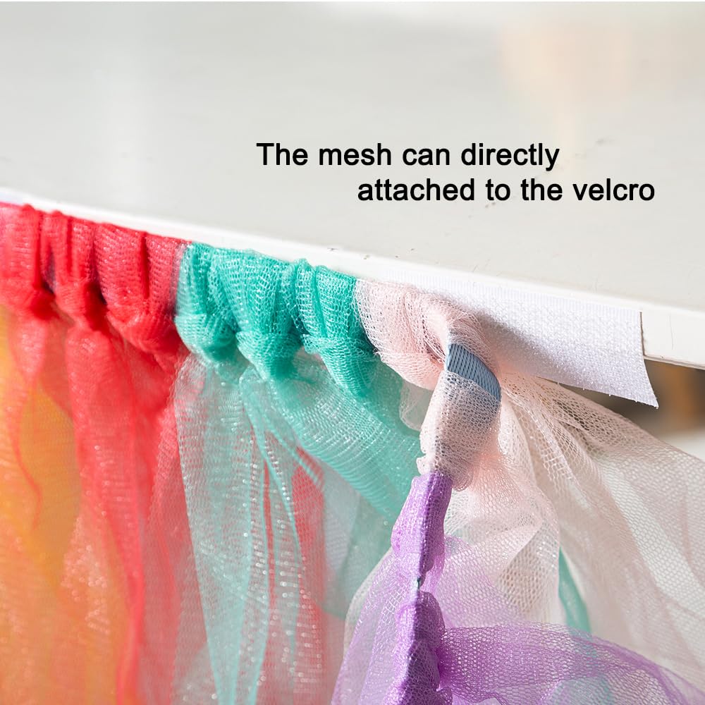 Rainbow Tutu Table Skirt 6ft for Round Retangle Table Tassels Tulle Table Skirting for Birthday Wedding Party Decoration
