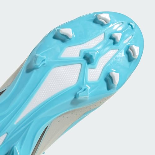 adidas X Crazyfast Messi.3 Firm Ground Sneaker, Silver Metallic/Bliss Blue/Core Black, 5.5 US Unisex Big Kid