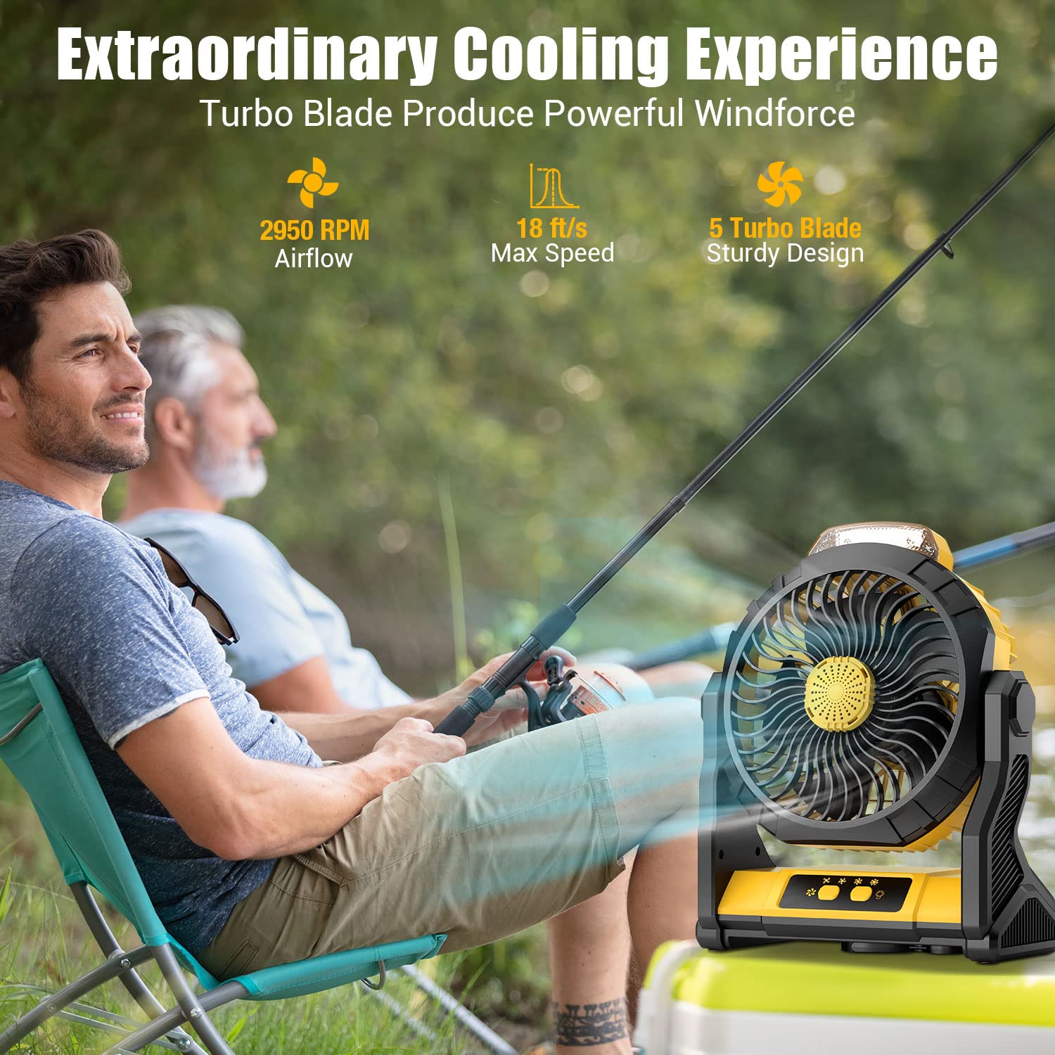 Geek Aire High Velocity Fan for Office & Living Room,Portable for Camping
