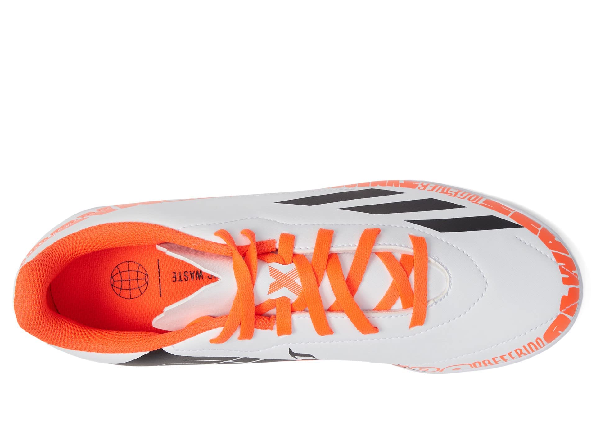 adidas X Speedportal Messi.4 Indoor Soccer Shoe, FTWR White/Core Black/Solar Red, 5.5 US Unisex Big Kid