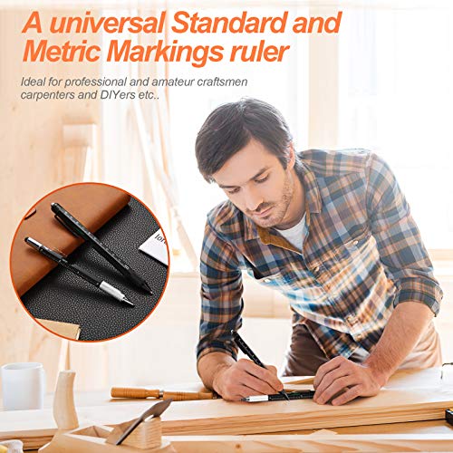 2 Pieces Multitool Pen Set Flathead Tool Pen Bottle Opener Pen Screwdriver Touch Screen Stylus Pen LED Light Pen Ruler Level Ballpoint Pen for Men Women Father Husband Present