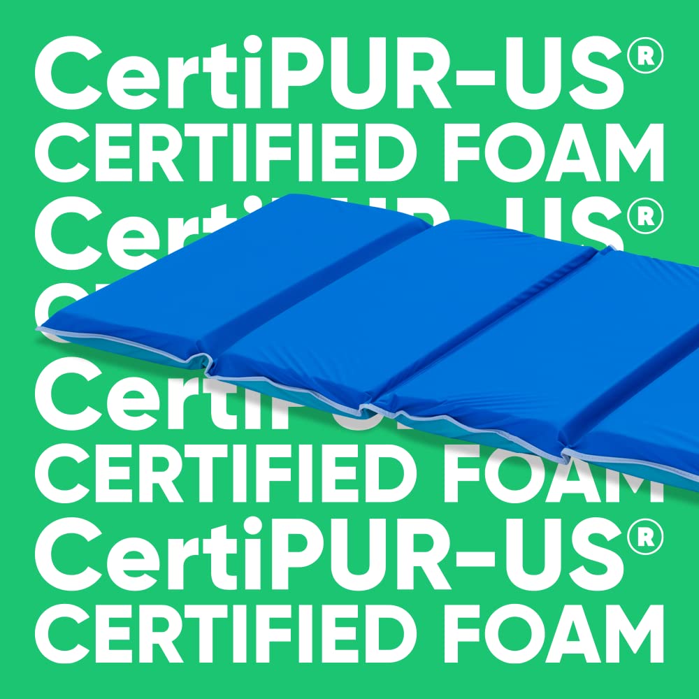 KinderMat Daydreamer 2" Rest Mat, 2" x 22" x 48", Blue/Teal, Great for School, Daycare, Travel, and Home, 100% Made in USA