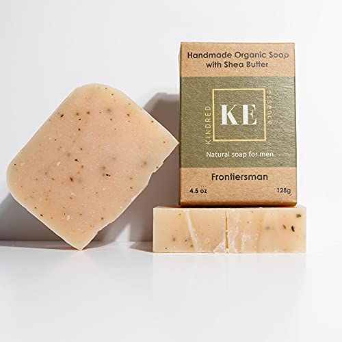 Men's Soap Bar β Frontiersman Exfoliating and Moisturizing Organic Shea Butter Soap for Men