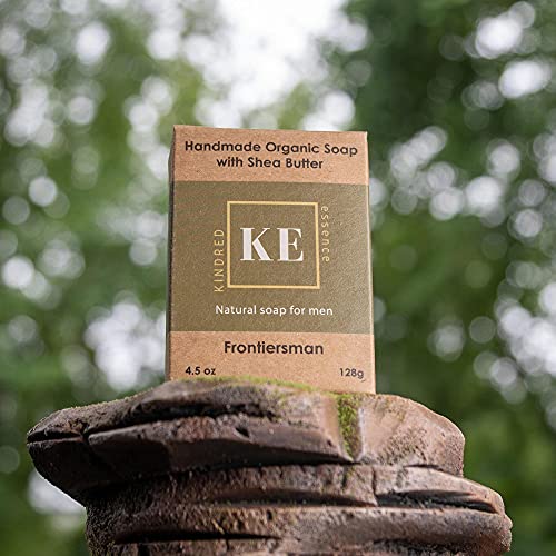 Men's Soap Bar β Frontiersman Exfoliating and Moisturizing Organic Shea Butter Soap for Men